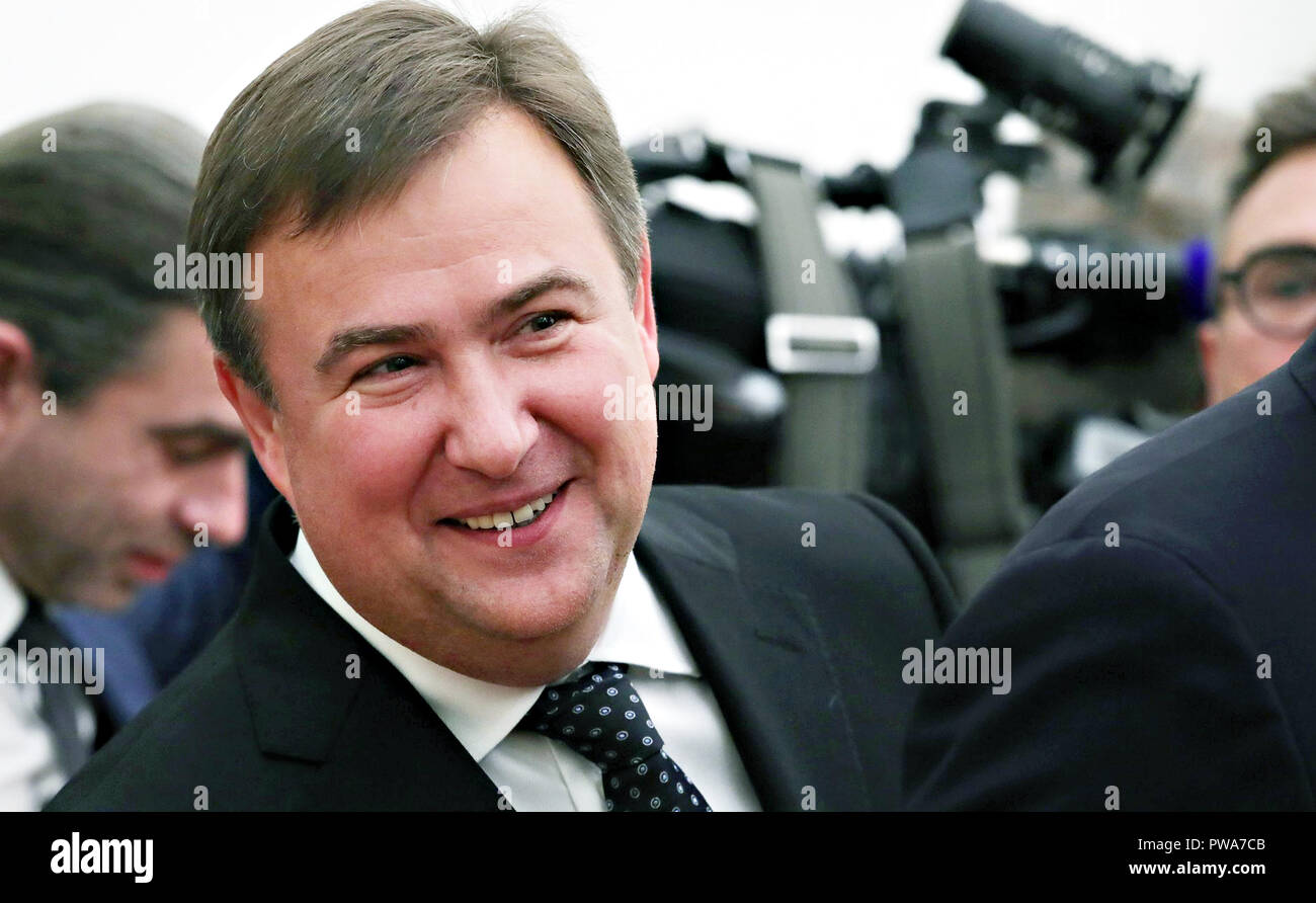 Russian NTV Director General Alexei Zemsky during a celebration marking ...