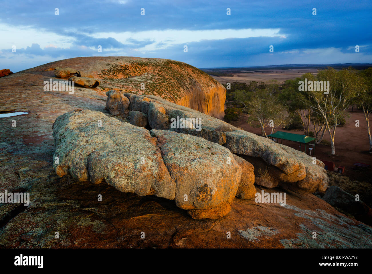 Weathered granite boulders on top of Pildappa Rock, Eyre Peninsula ...