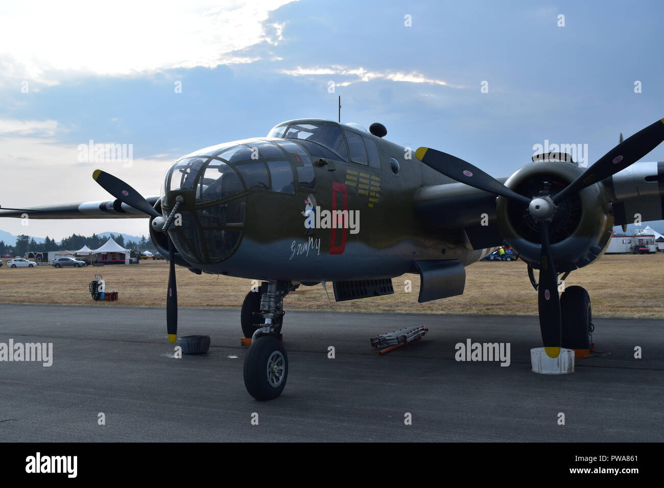 World War Two B-25 Mitchell Bomber Stock Photo - Alamy