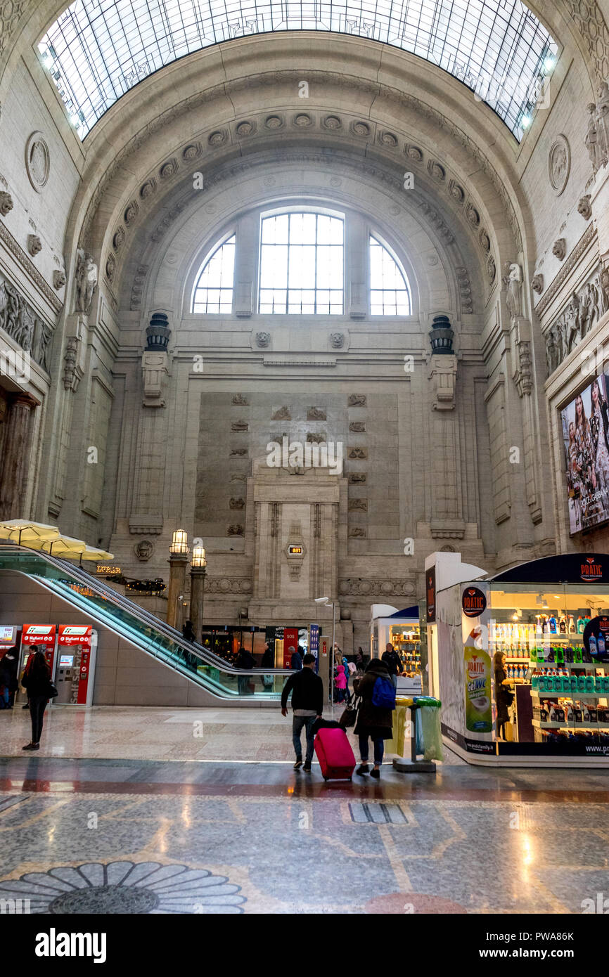Milan Central Station - March 31: The interior of Milan central railway ...