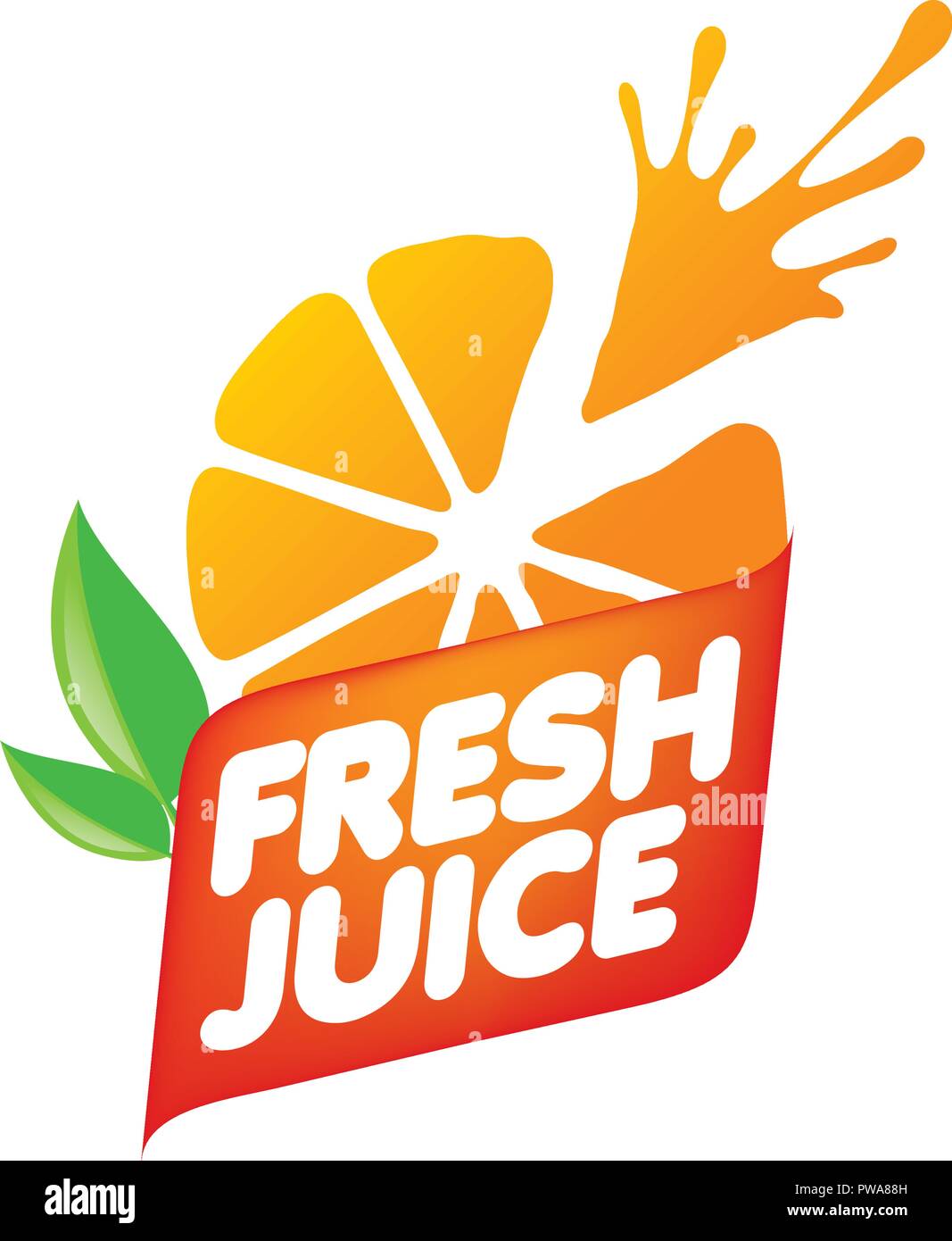 Logo for fresh juice. Vector illustration on white background Stock ...