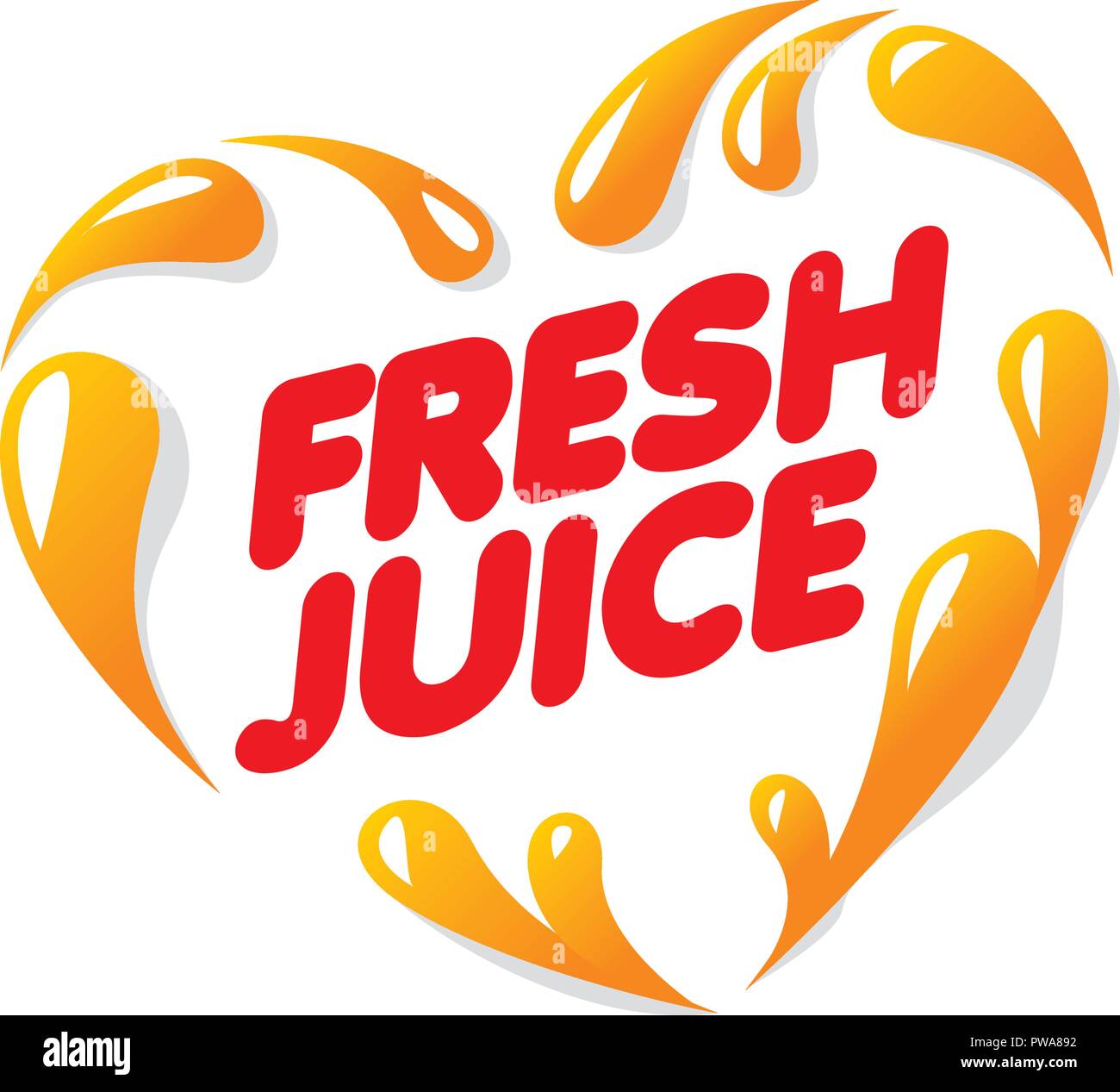 Logo for fresh juice. Vector illustration on white background Stock ...