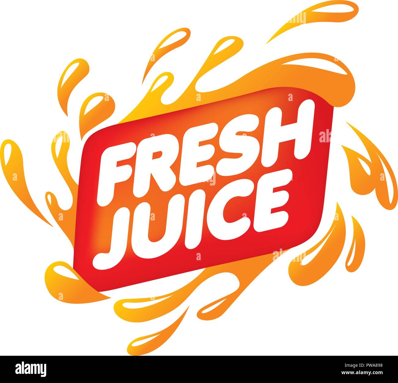 Logo for fresh juice. Vector illustration on white background Stock ...