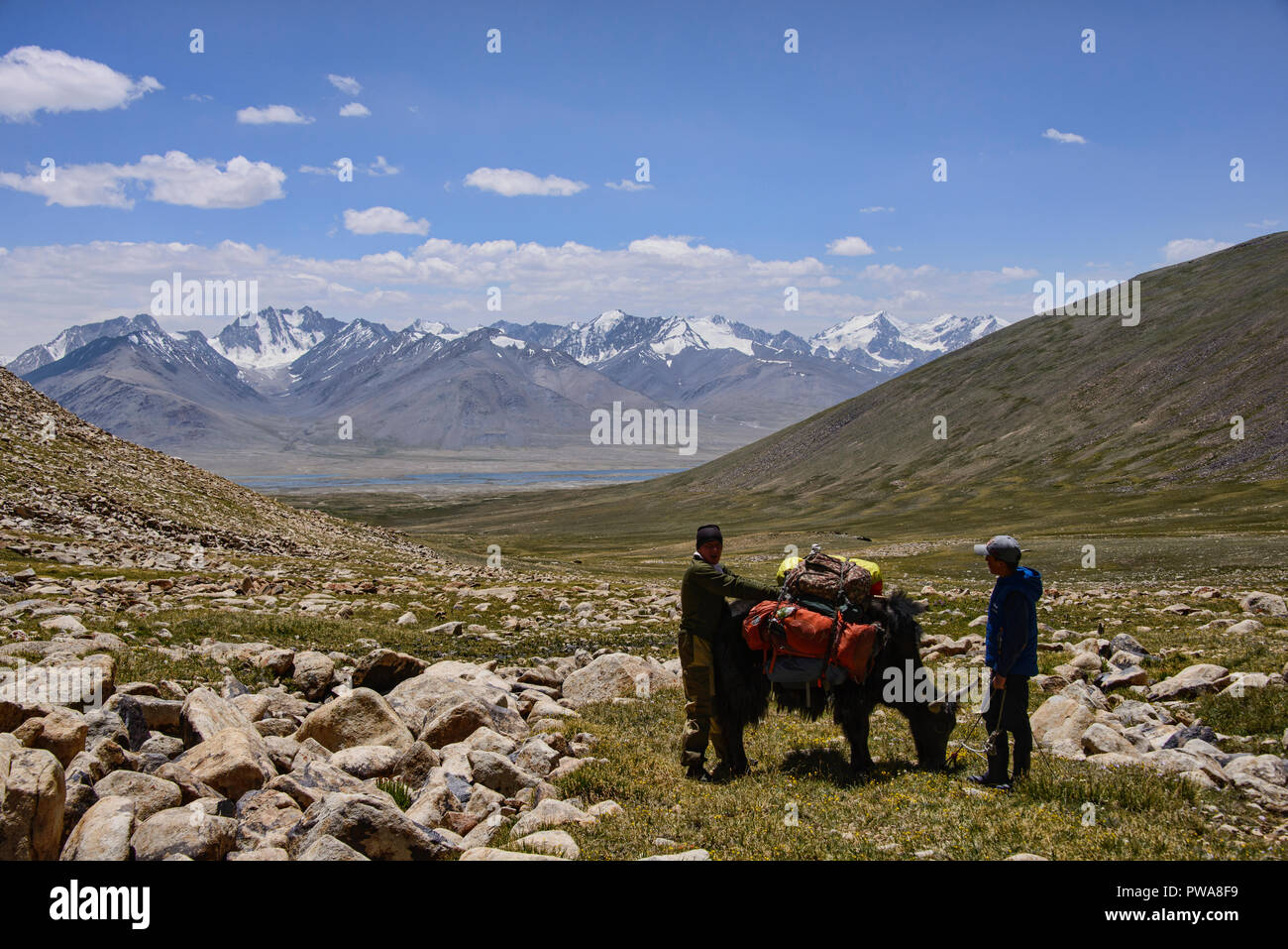 The Great Pamir Range of Afghanistan and Lake Zorkul from Belayrik Pass ...