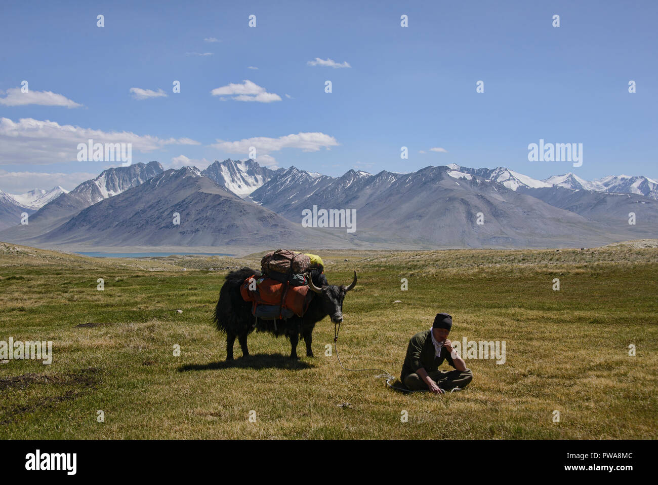 Trekking in the Lake Zorkul, Belayrik Pass, Tajikistan Stock Photo - Alamy