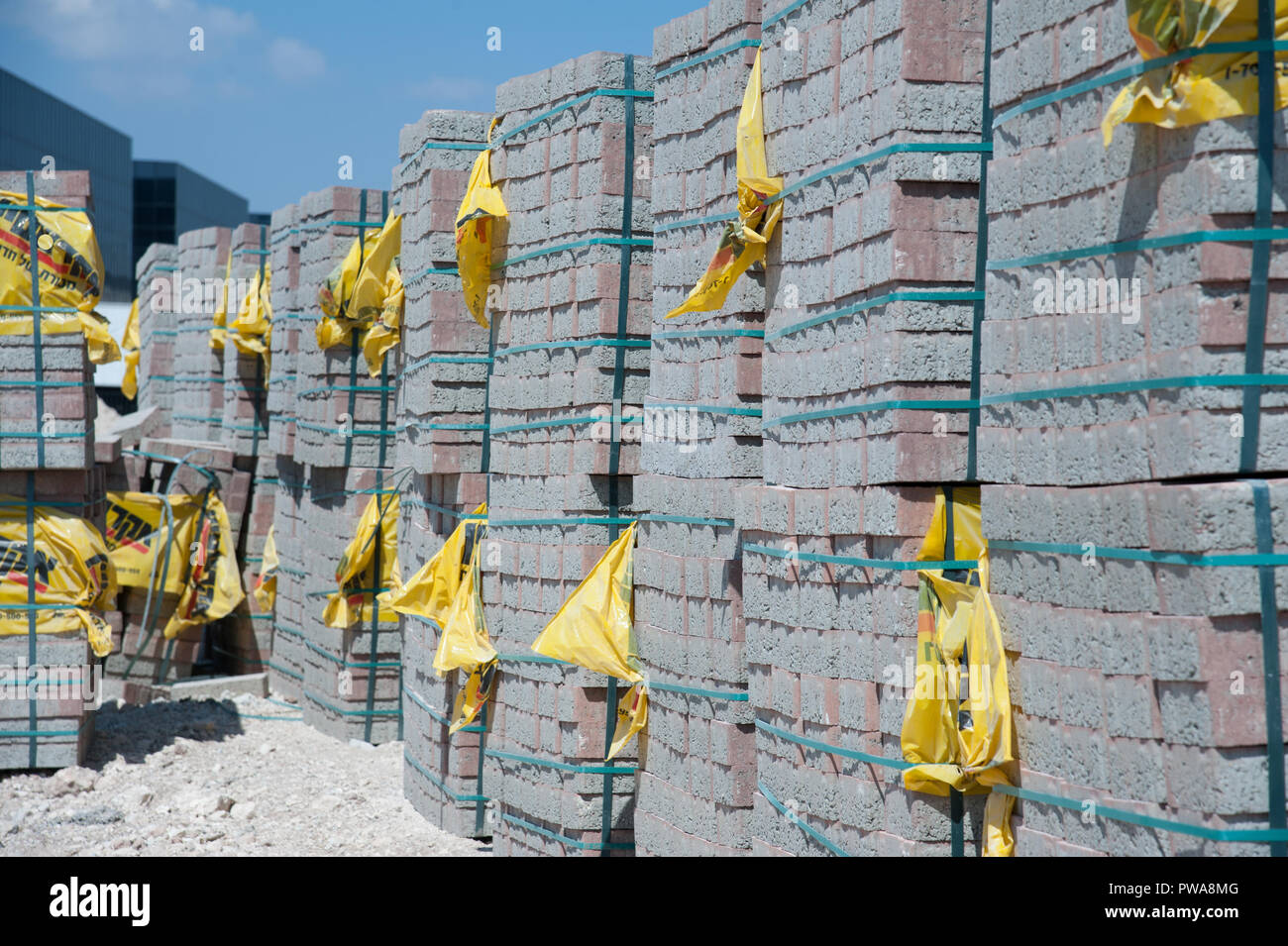 heap of paving stones, new pile Stock Photo - Alamy