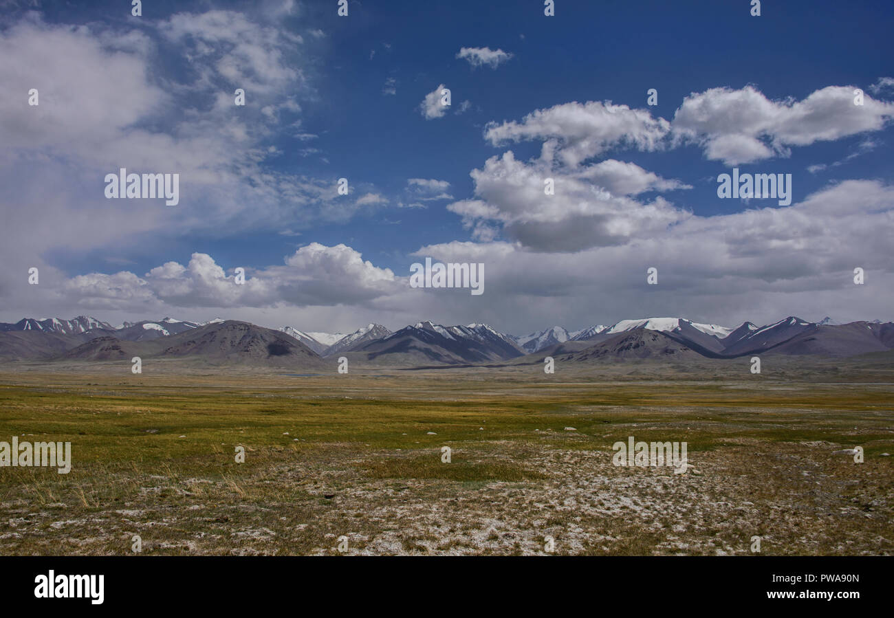 The Great Pamir Range of Afghanistan and Lake Zorkul from Belayrik Pass ...