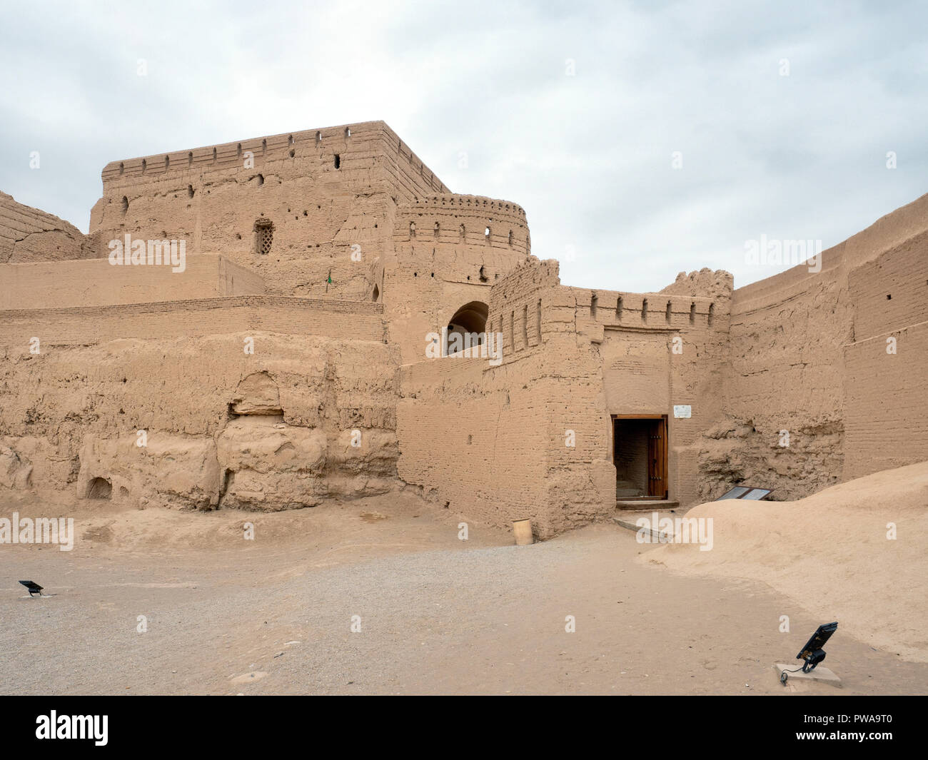 Narin Castle is a mud-brick fort in the desert town of Meybod, Iran ...
