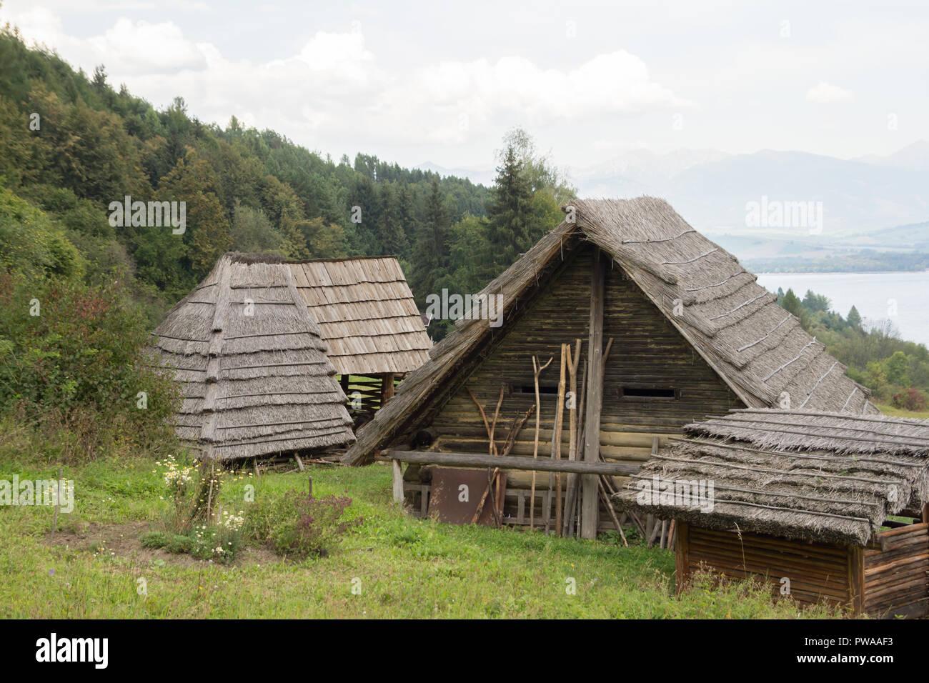 traditional wooden huts Stock Photo - Alamy