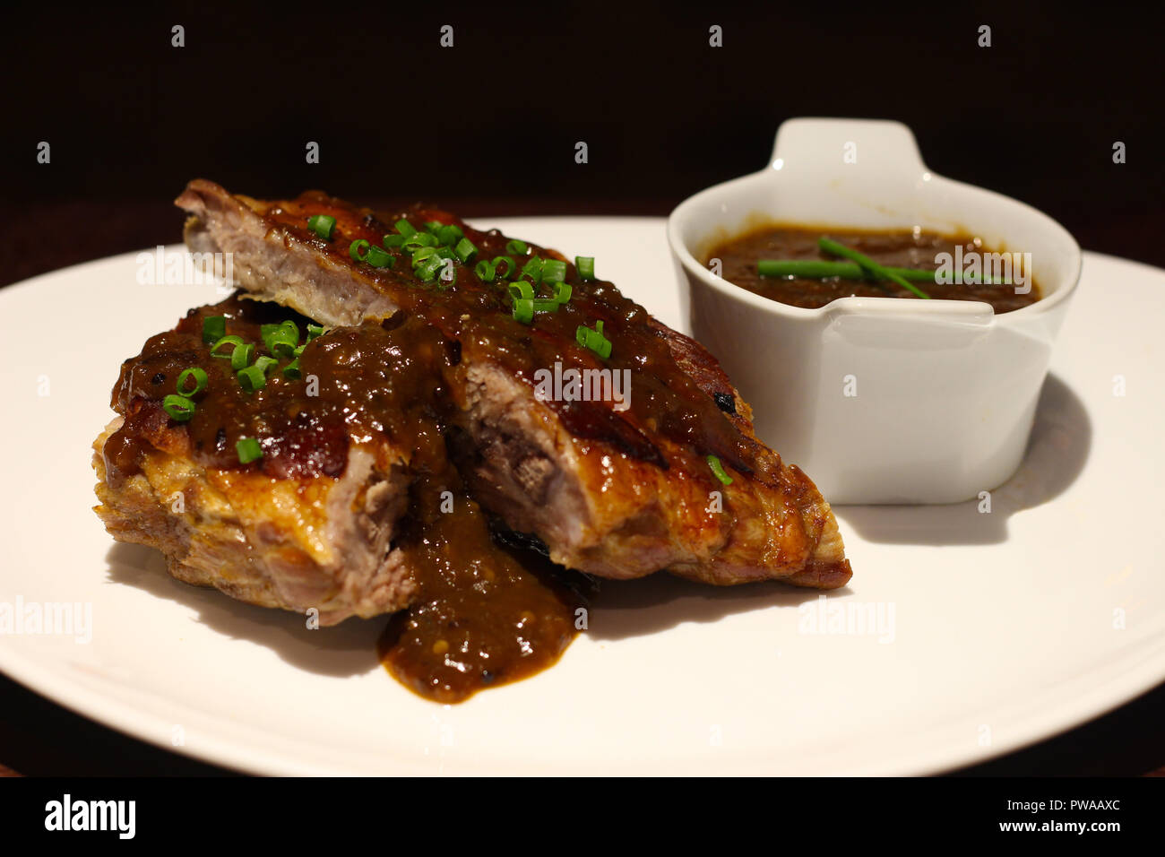 Barbie Ribs - Tasty, delicious, roasted and spicy Stock Photo - Alamy