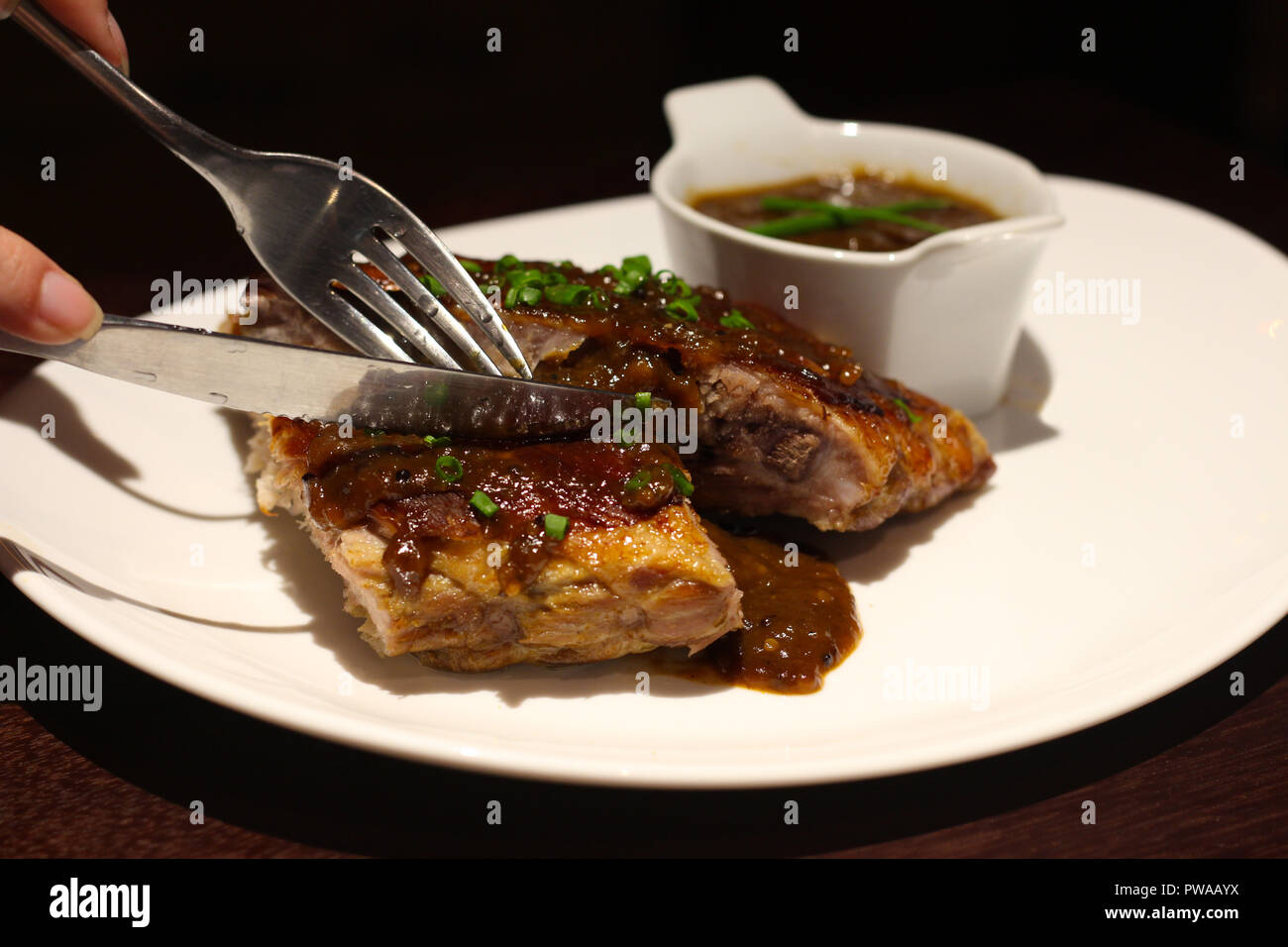 Barbie Ribs - Tasty, delicious, roasted and spicy Stock Photo - Alamy