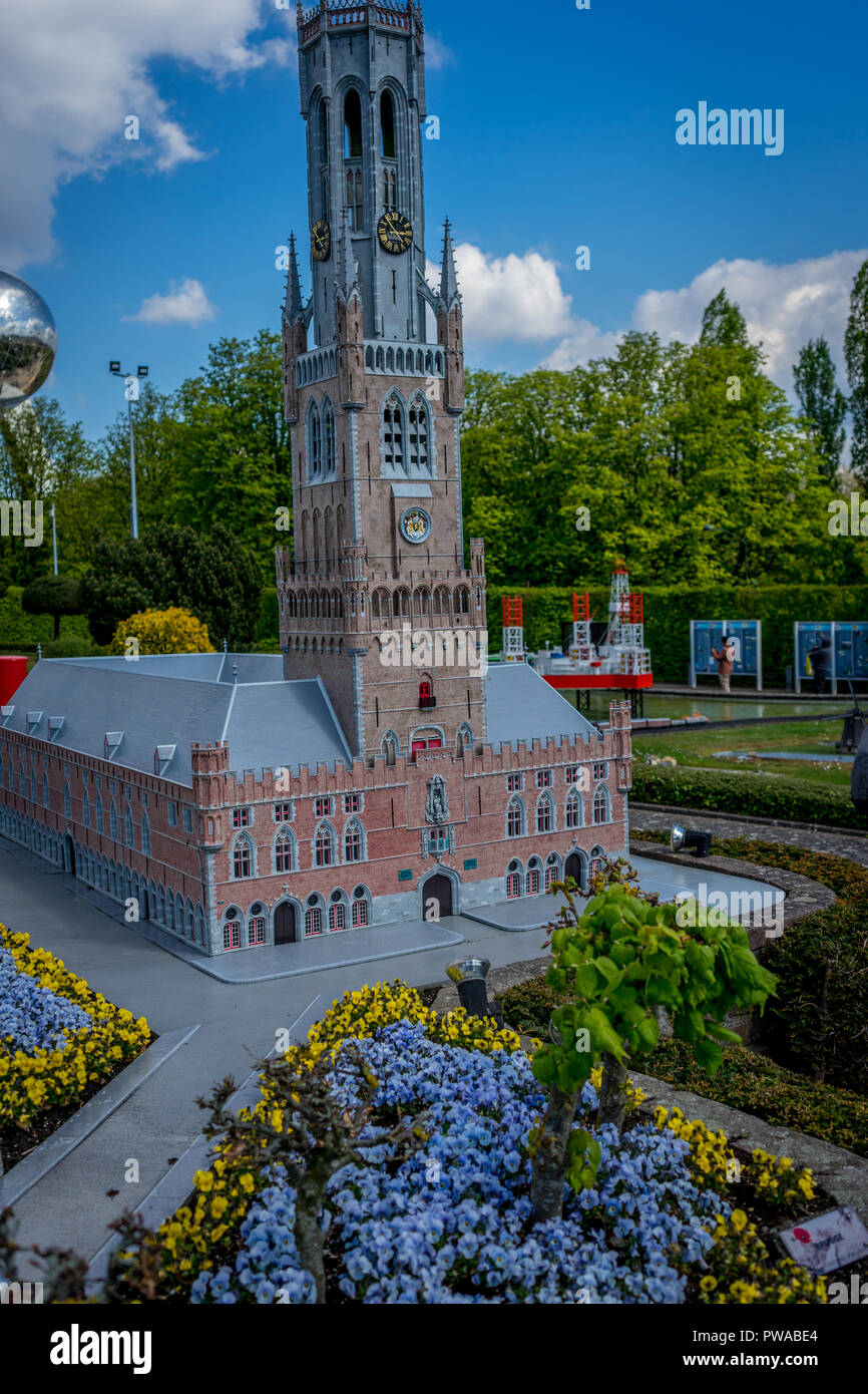BRUSSELS, BELGIUM - 17 April 2017: Miniatures at the park Mini-Europe ...