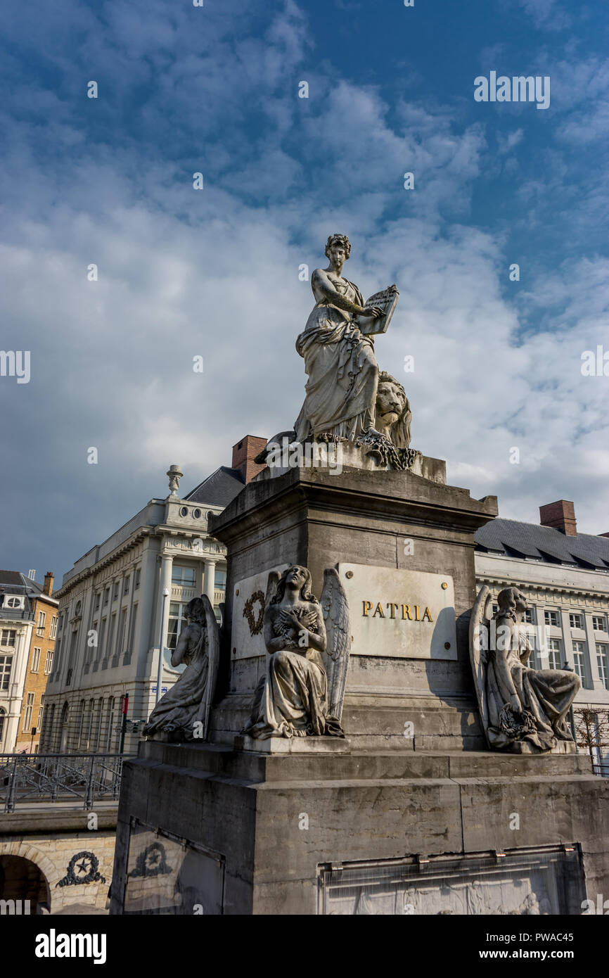 The Patria statue, a Monument dedicated to the martyrs of the 1830 ...