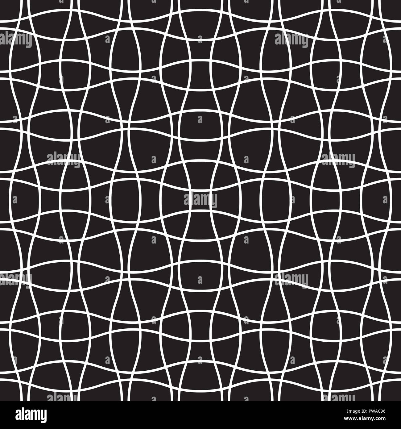 Seamless wave crossing weave pattern. Abstract geometric grid mesh ...