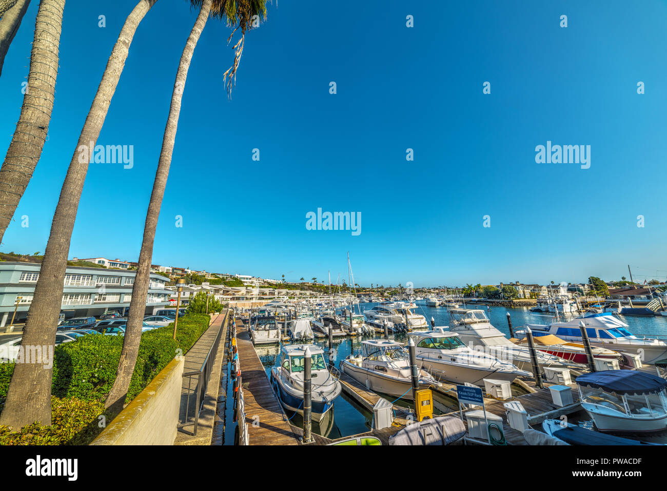 Balboa island harbor in Orange County. California, USA Stock Photo - Alamy