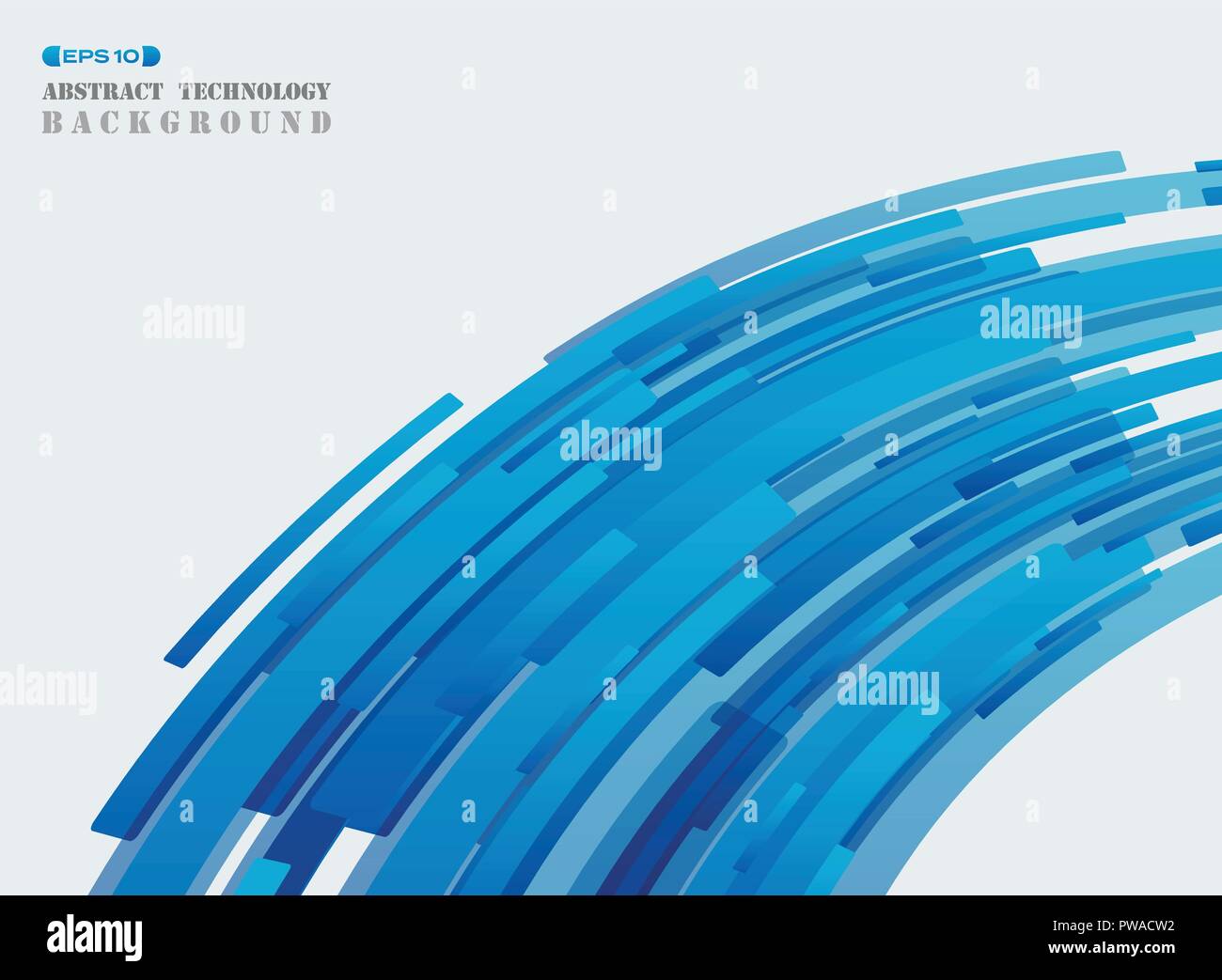 Abstract futuristic technology blue strip line pattern cover background ...