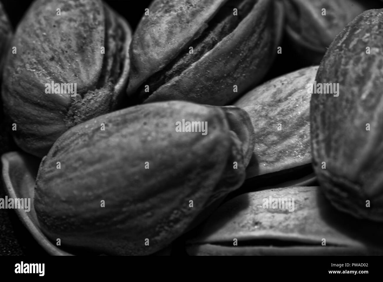 Pistachio with shell Black and White Stock Photos & Images - Alamy