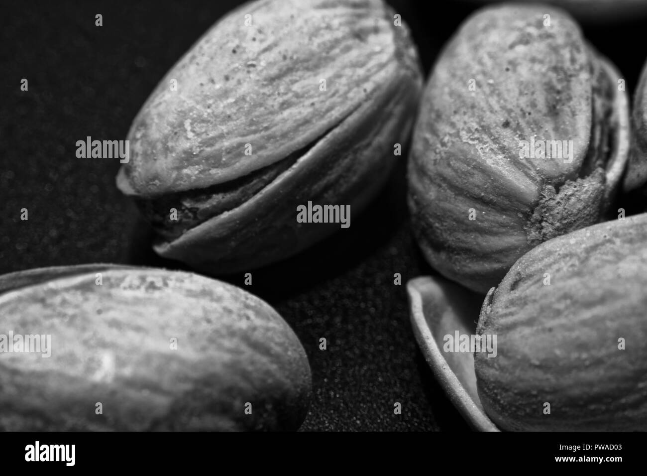 Pistachio with shell Black and White Stock Photos & Images - Alamy