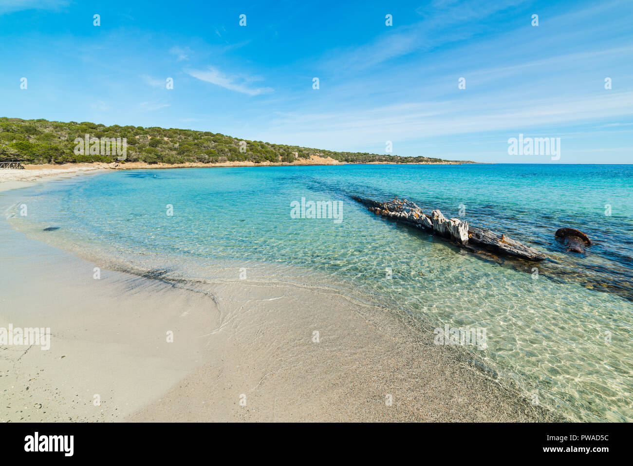 Turquoise water in Cala Andreani in Caprera island, Sardinia Stock ...