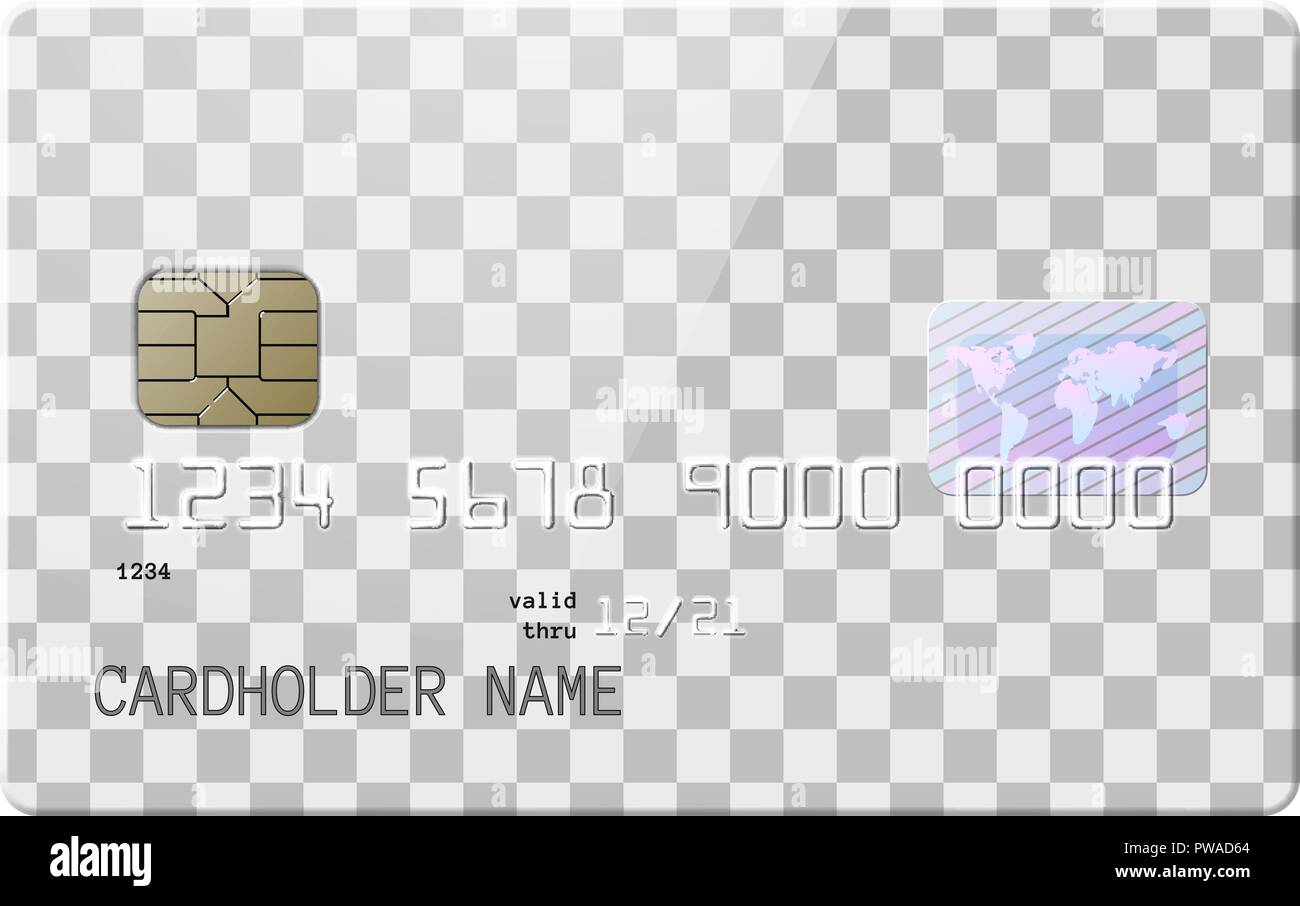 Highly detailed realistic glossy credit card. Front side mockup set ...