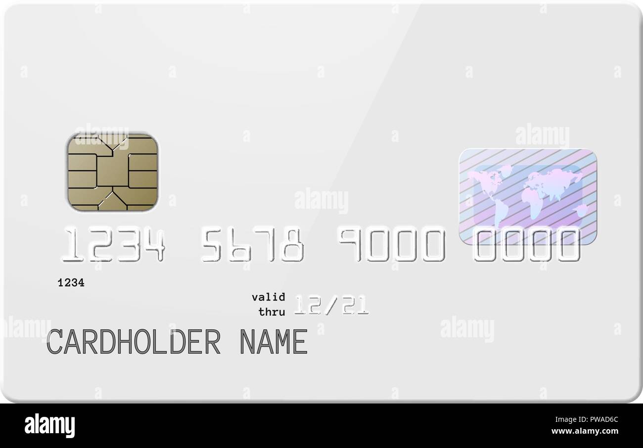Highly detailed realistic glossy credit card. Front side mockup set ...