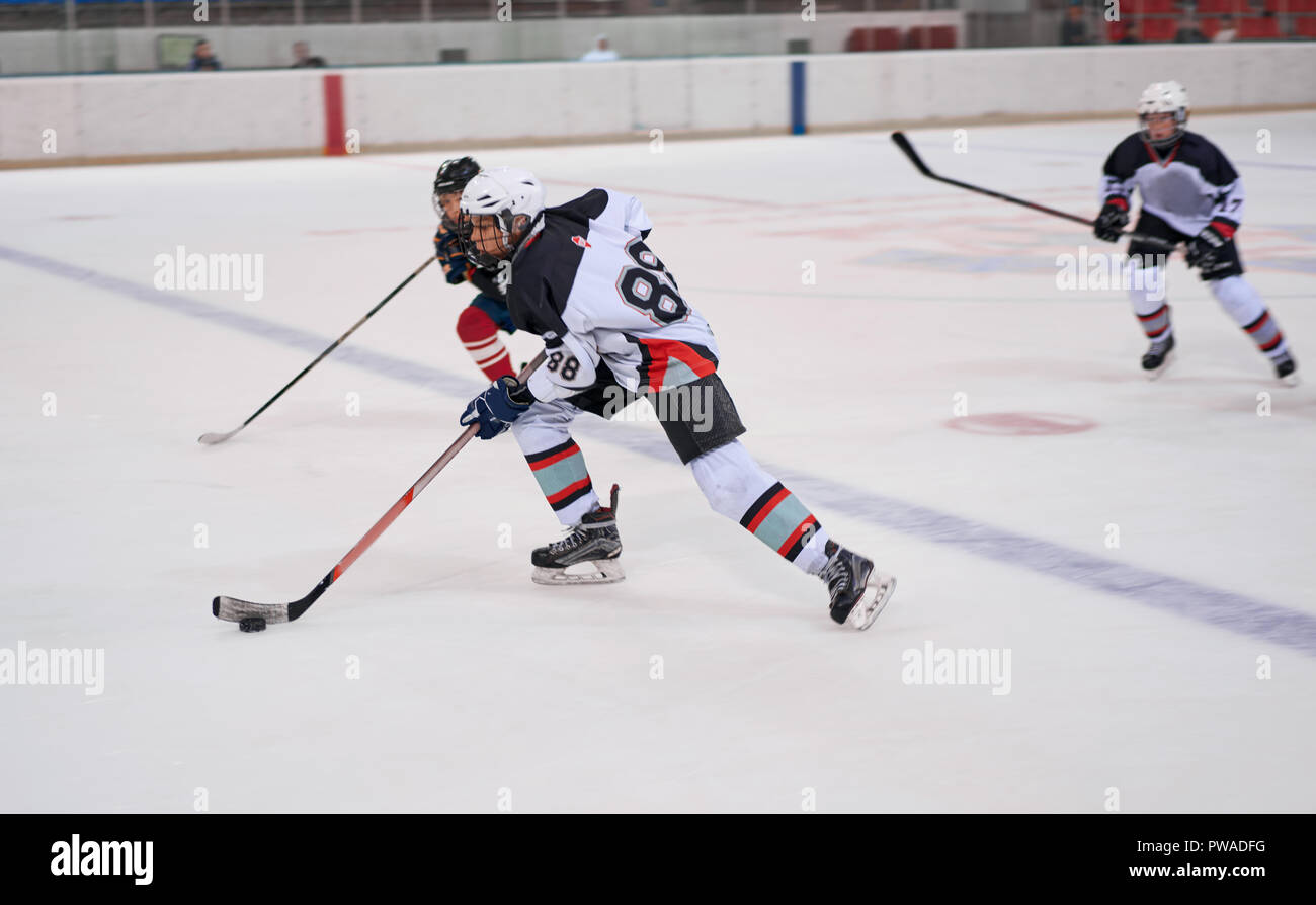 ice-hockey players on the ice Stock Photo - Alamy