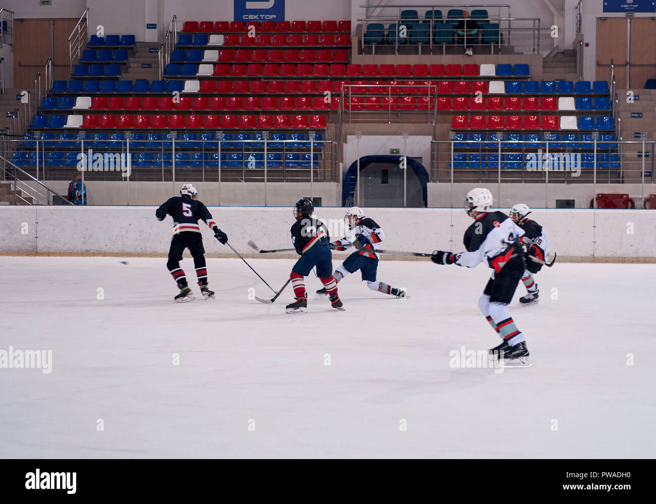ice-hockey players on the ice Stock Photo - Alamy