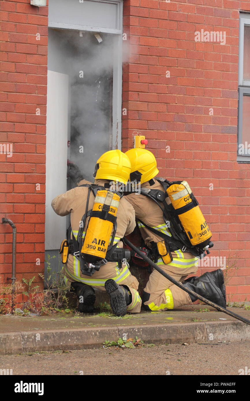 Fire Service demonstration to the public Stock Photo - Alamy