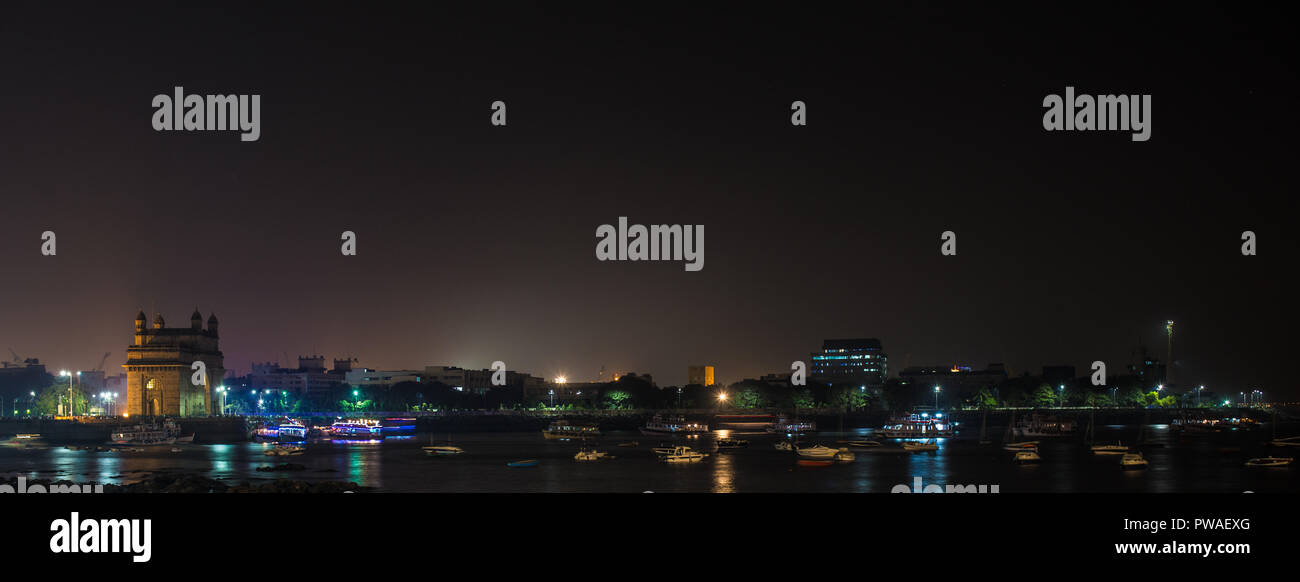 Cityscape night shot of south Mumbai Stock Photo - Alamy