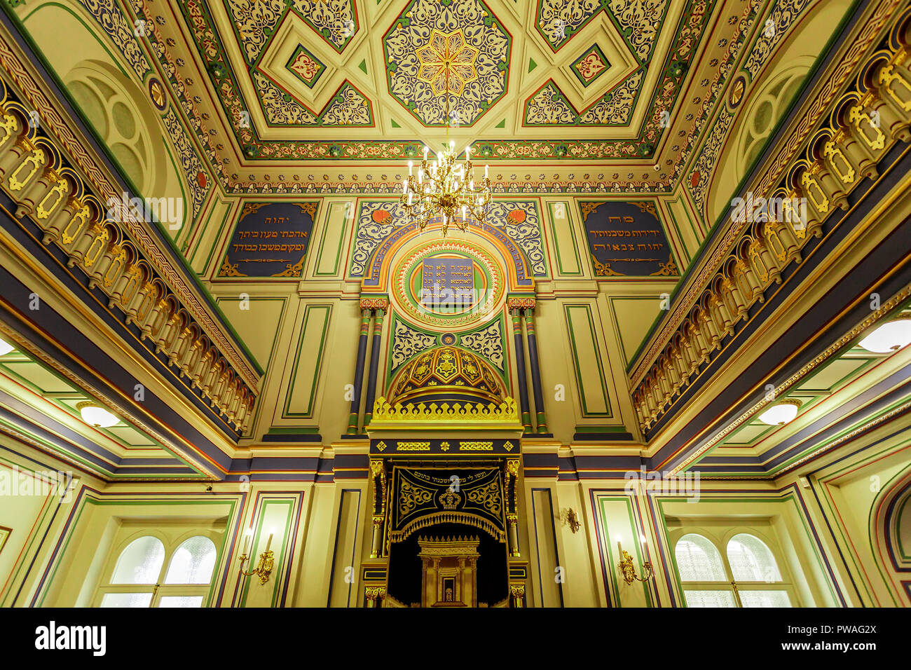 RUSSIA, SAINT PETERSBURG - July 05, 2017: The Choral Synagogue interior ...