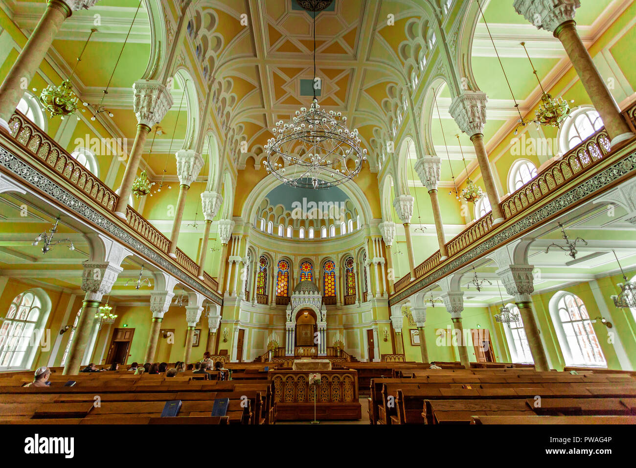 RUSSIA, SAINT PETERSBURG - July 05, 2017: The Choral Synagogue interior ...