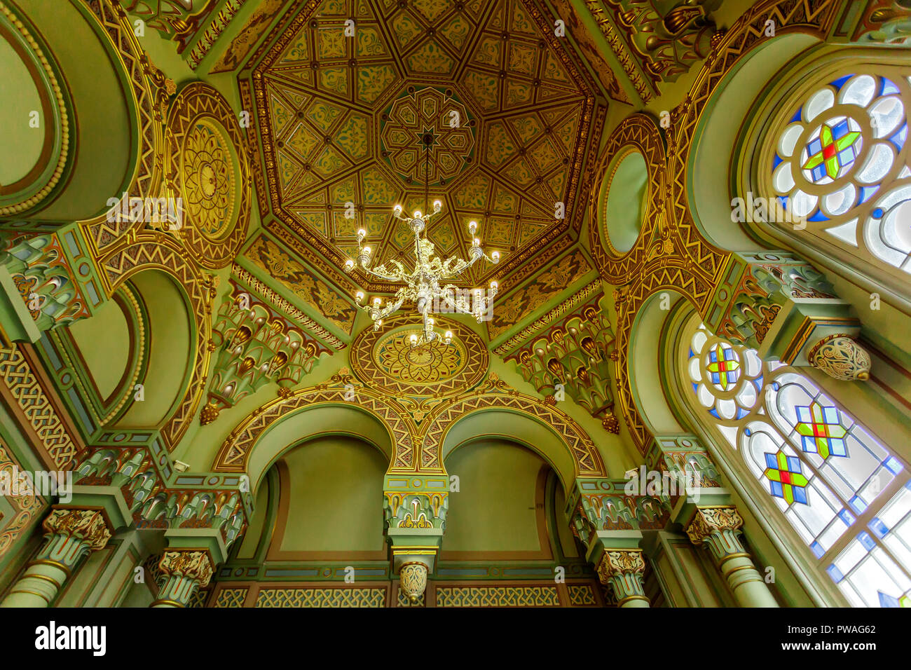 RUSSIA, SAINT PETERSBURG - July 05, 2017: The Choral Synagogue interior ...