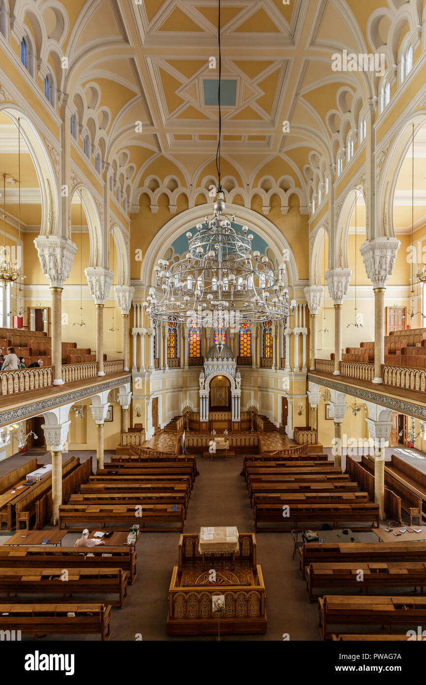 RUSSIA, SAINT PETERSBURG - July 05, 2017: The Choral Synagogue interior ...