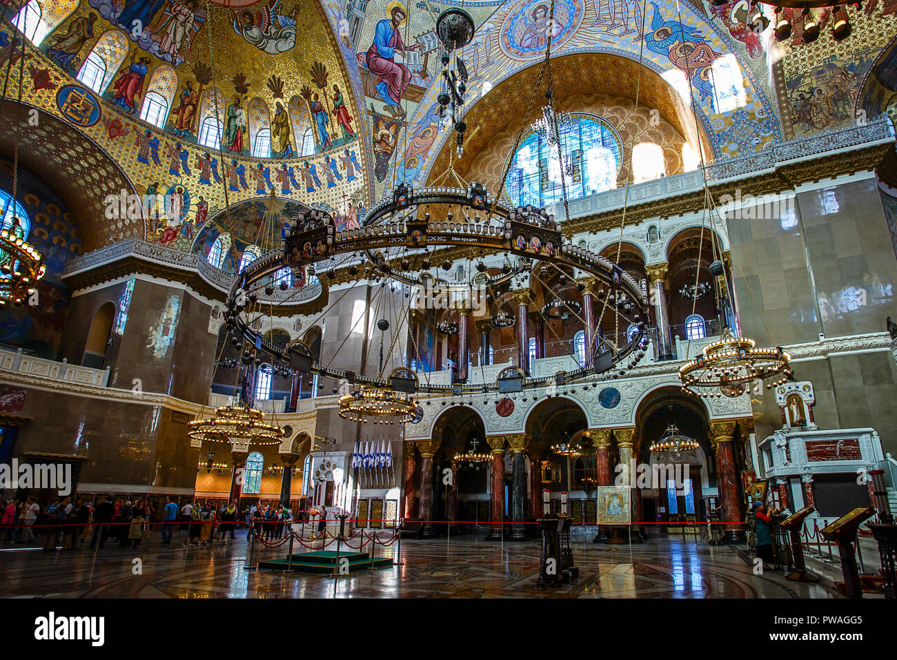 KRONSTADT, RUSSIA - AUGUST 31, 2013: The Interior of the naval ...
