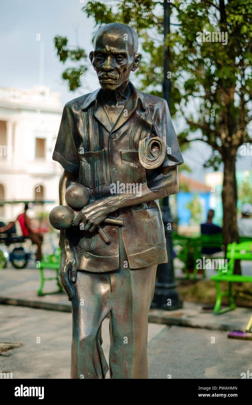 Statue of Jose Martinez in Sancti Spiritus, Cuba Stock Photo - Alamy