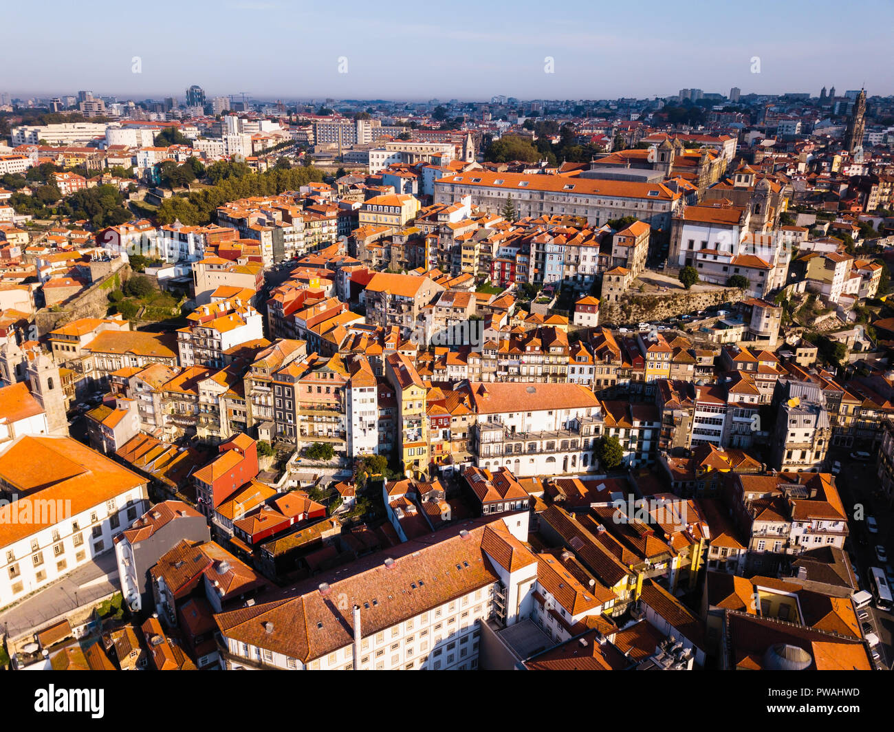 Aerial view of houses old city Porto center, Portugal Stock Photo - Alamy