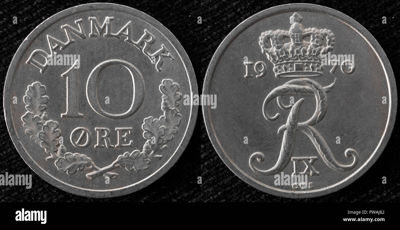 10 ore coin, Denmark, 1970 Stock Photo - Alamy