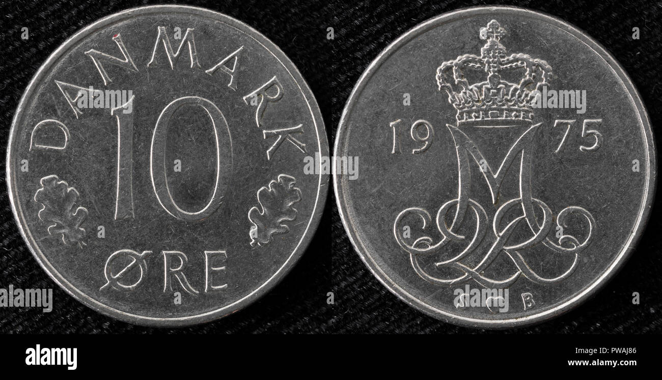10 ore coin, Denmark, 1975 Stock Photo - Alamy