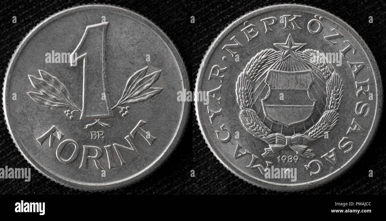 1 forint coin, Hungary, 1989 Stock Photo - Alamy