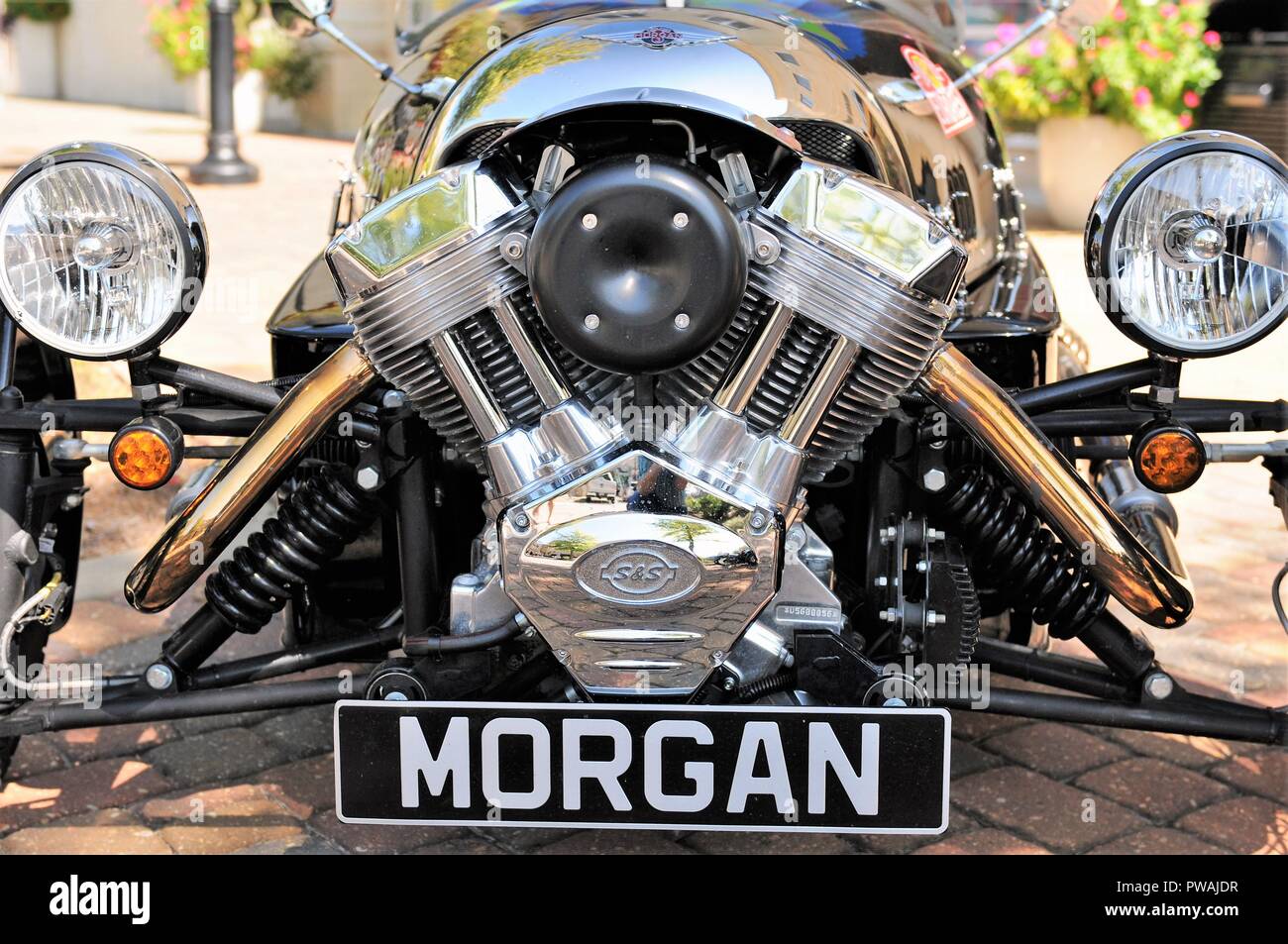 English three wheel Morgan sports car Stock Photo - Alamy
