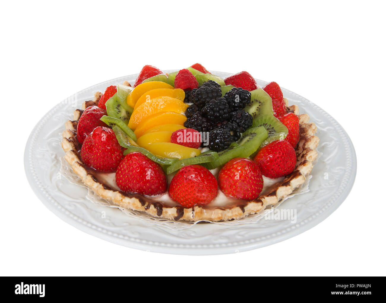 Organic fruit tart pie Cut Out Stock Images & Pictures - Alamy