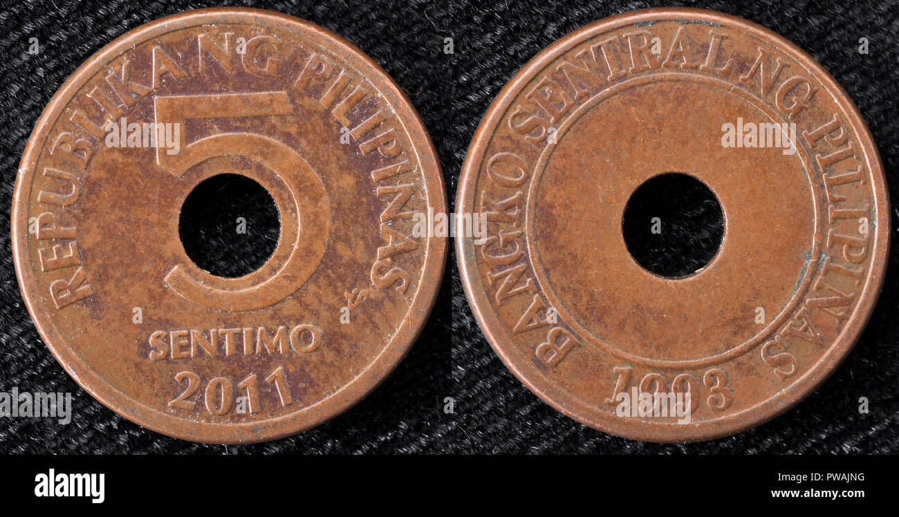 5 sentimo coin, Phillipines, 2011 Stock Photo - Alamy