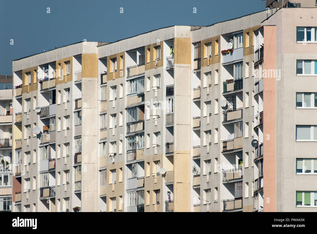 Communist era apartment buildings in Gdansk, Poland. October 13th 2018 ...