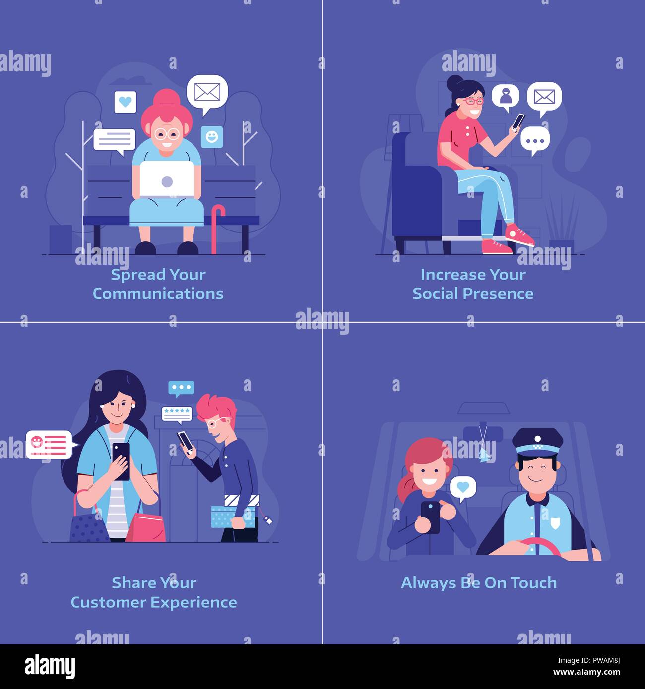 Sitting laptop leaving Stock Vector Images - Alamy