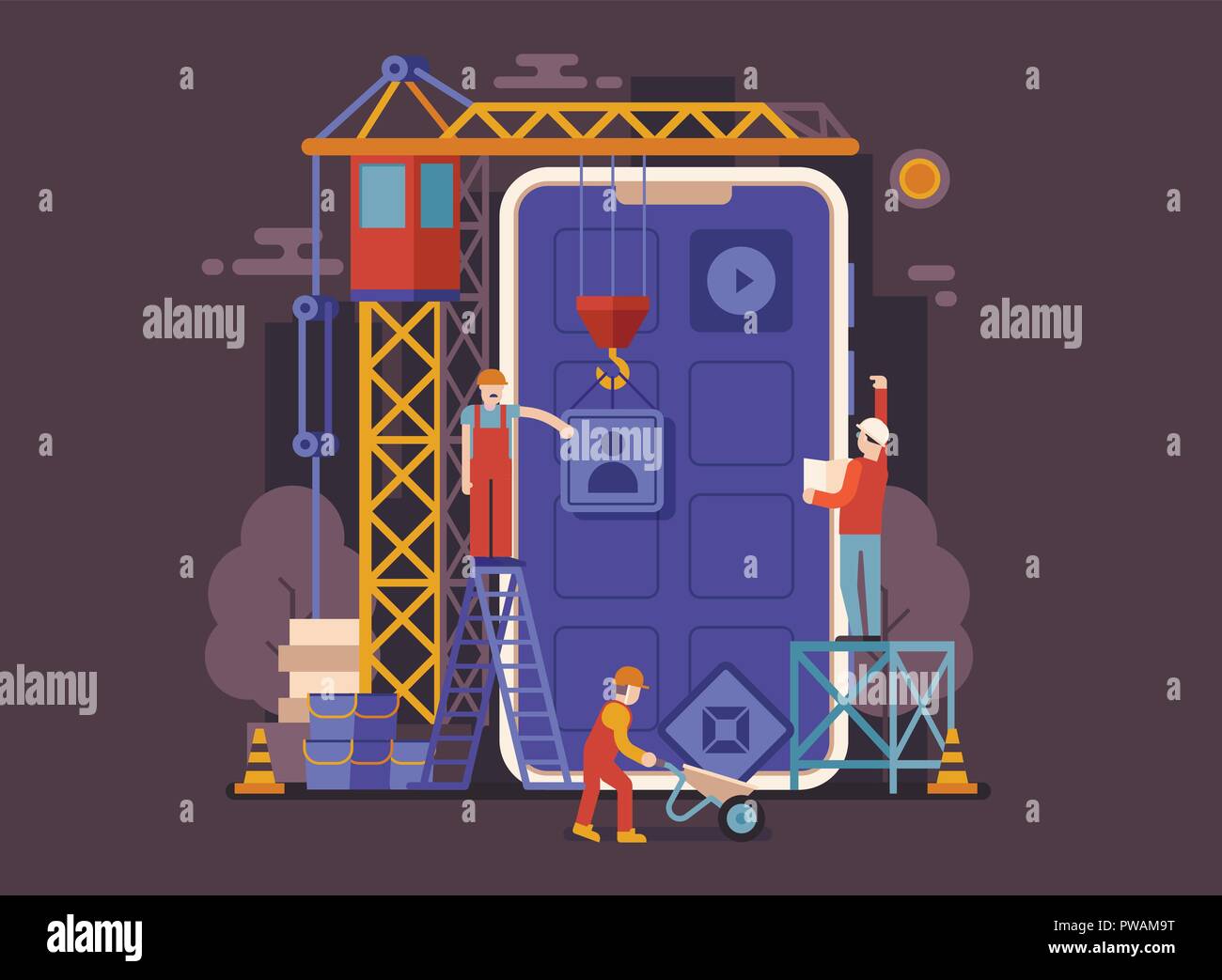 Crane application Stock Vector Images - Alamy