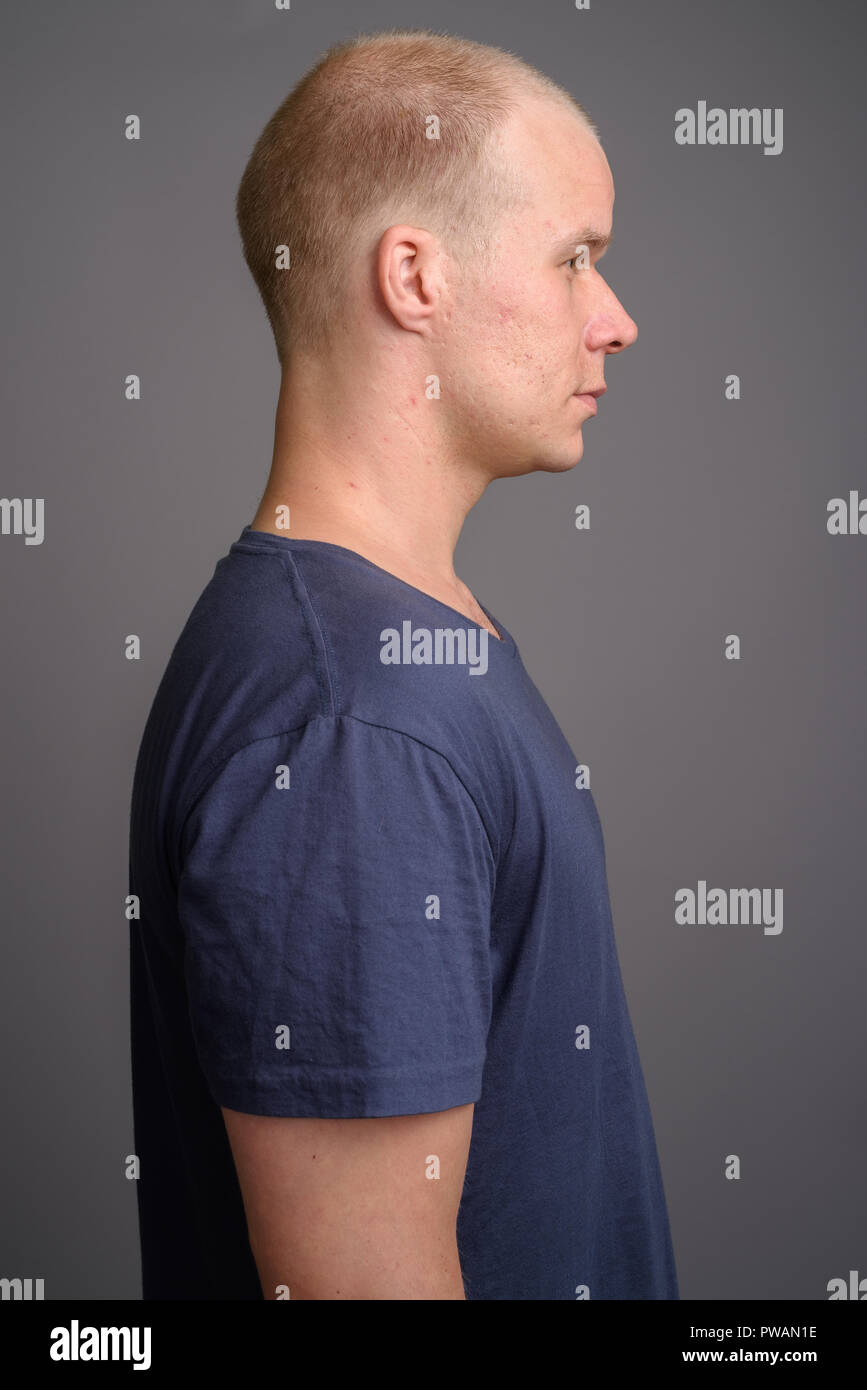 Bald man profile portrait hi-res stock photography and images - Alamy
