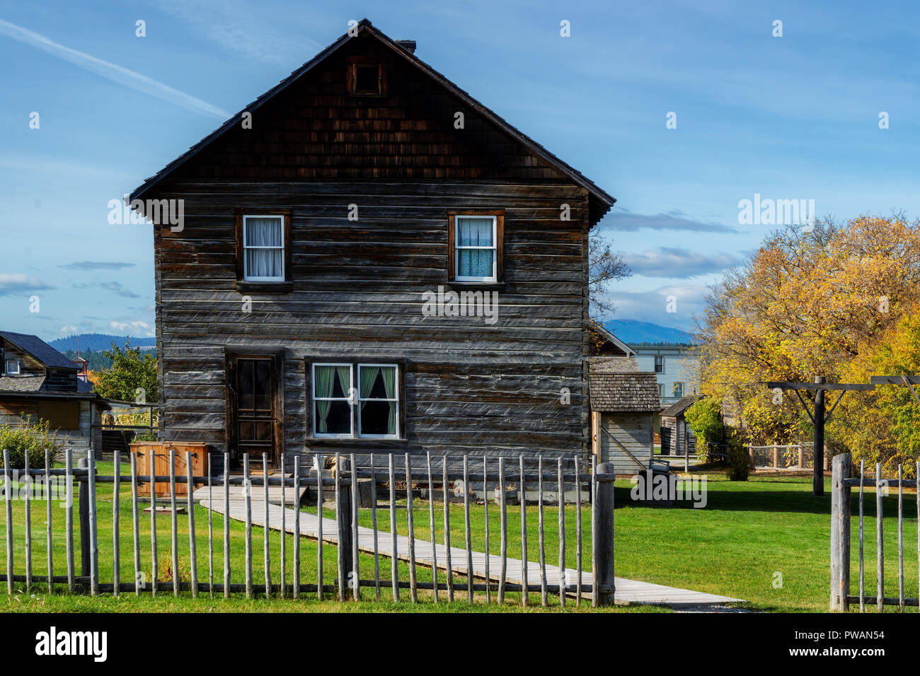 FORT STEELE, BC - SEPT. 27, 2018: Heritage town from Gold Rush era ...