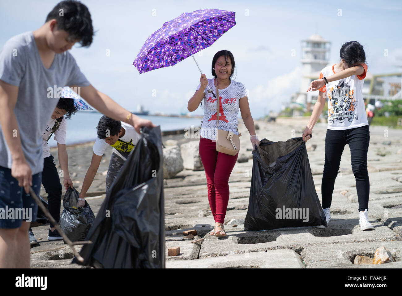 A group of Filipino students within Cebu City,Philippines conducting ...