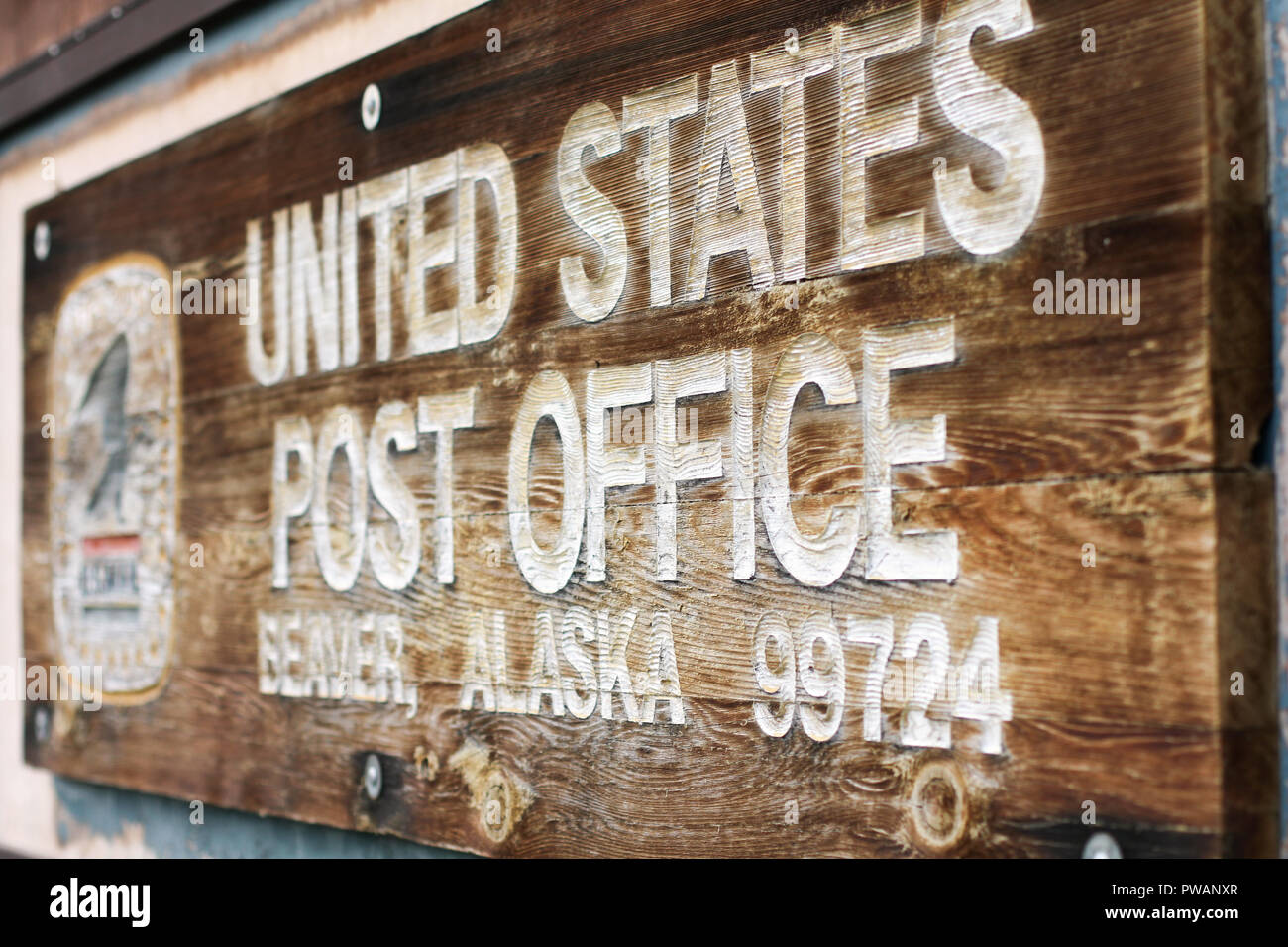 Vintage post office sign hi-res stock photography and images - Alamy