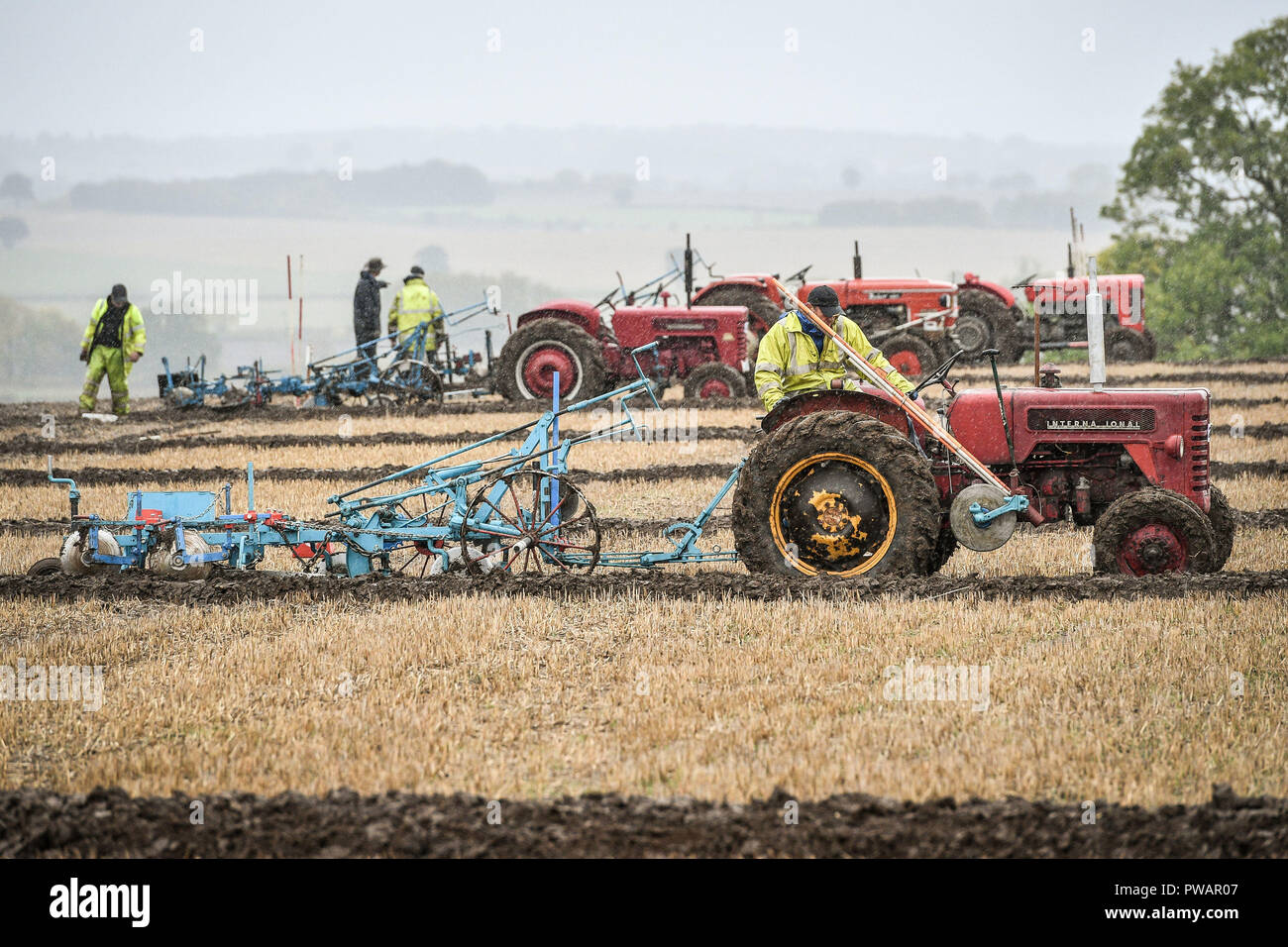 Vintage tractors ploughing hi-res stock photography and images - Alamy
